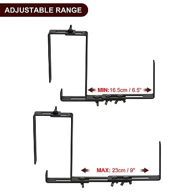 Deck Railing Adjustable Planter Box Brackets, 4 Pack Adjustable ...