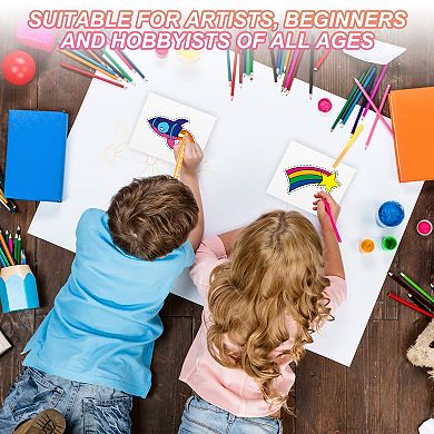 100 Pcs Pure Cotton Watercolor Paper 140lb/300 GSM Water Coloring Paint ...