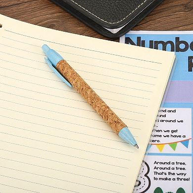 20 Pack Black Ink Cork Recycle Medium Point Ballpoint Pens with ...