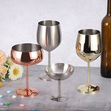 Stainless Steel Martini Cocktail Glasses, 1 Pc 16oz Unbreakable Martini ...