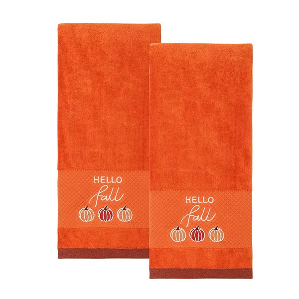 Celebrate Together™ Fall Hello Fall Pumpkin Hand Towel 2-Pack
