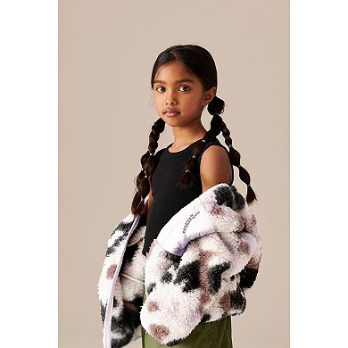 Girls 4-12 NEXT Multi Borg Fleece Printed Hooded Jacket