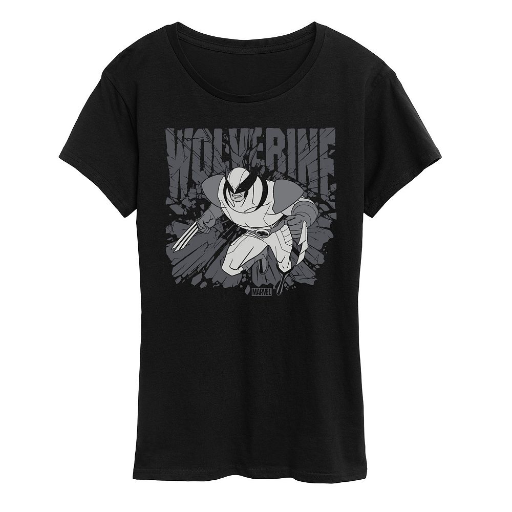 Women's Marvel Wolverine Monochrome Graphic Tee