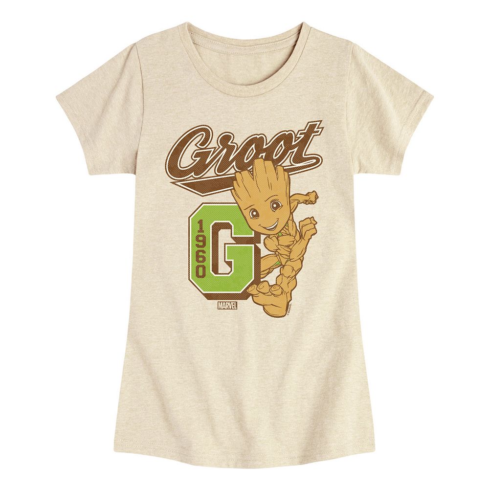 Girls 7-16 Marvel Guardians of the Galaxy Groot Collegiate Tee