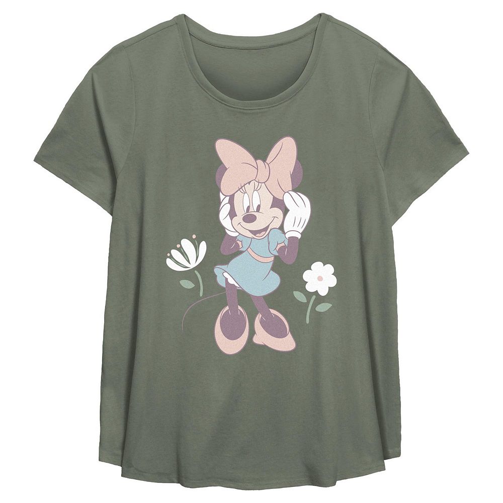 Disney's Minnie Mouse Spring Lady Plus Size Flowy Graphic Tee