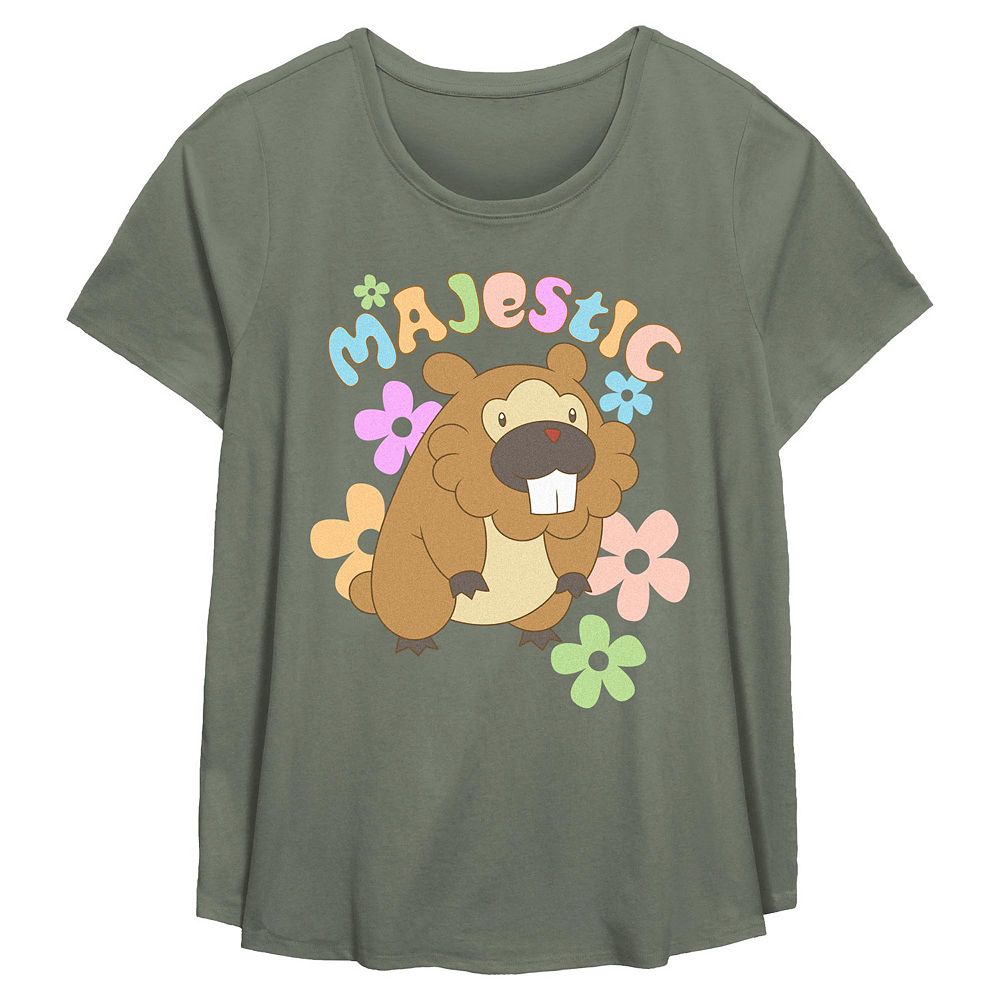 Plus Size Pokemon Majestic Creature Spring Vibes Flowy Graphic Tee