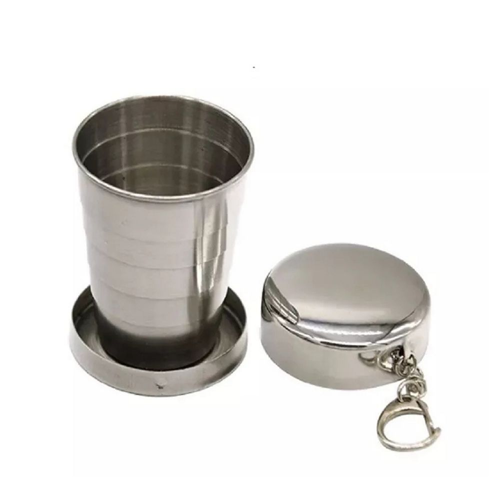 Stainless Steel Portable Retractable Cup with Lid
