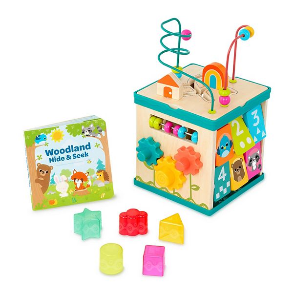 Battat Lil' Learning Cube Tabletop Wooden Activity Cube