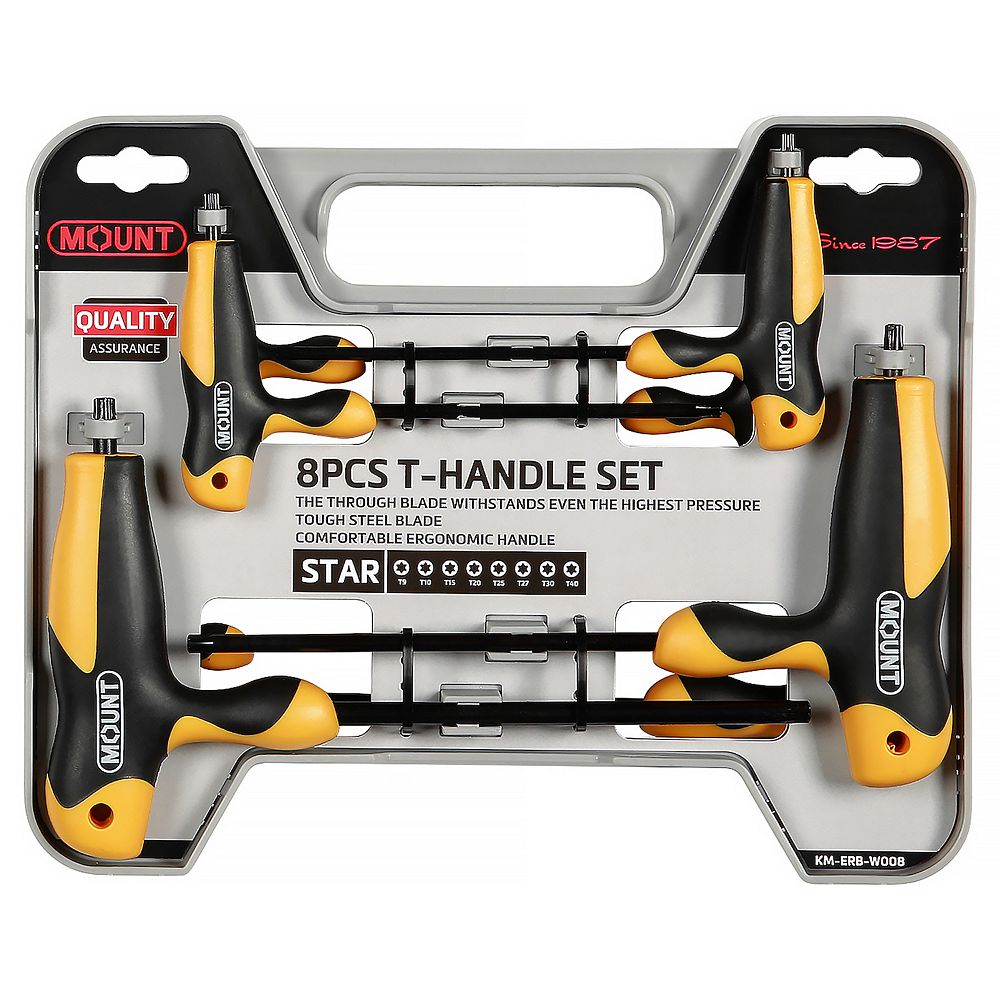 Mount 8PCS T-Handle Torx Star Key Set, Portable Driver Tool Kit with ...