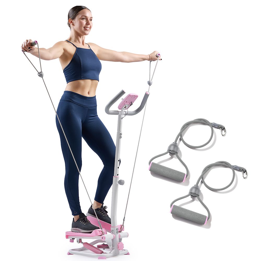 Sunny Health & Fitness Pink Smart Advanced Stair Exercise Stepper