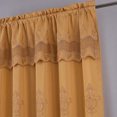 Debbie Macrame Construction 3" Rod Pocket Curtain Panel