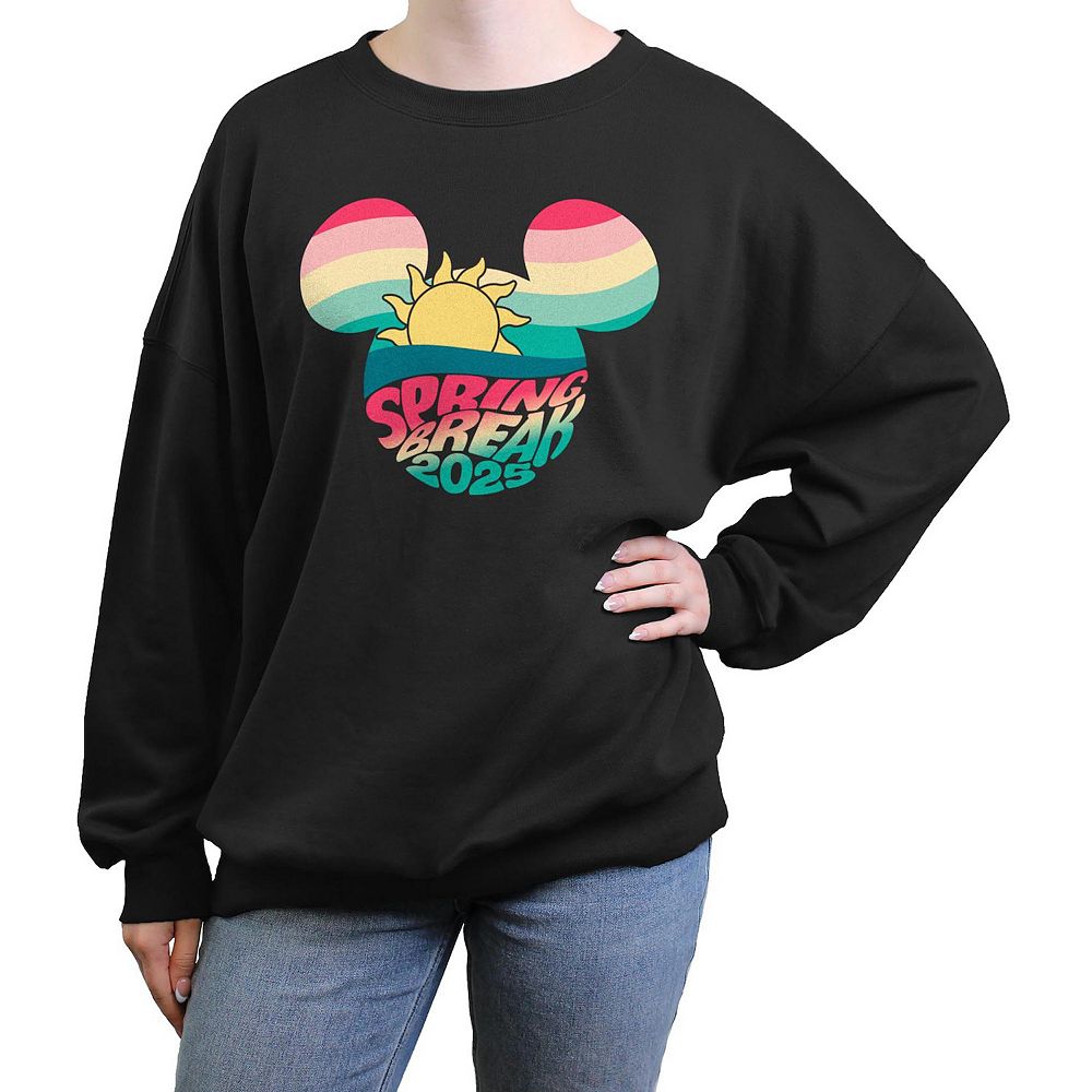Disney's Mickey Mouse Spring Break 2025 Juniors' Oversized Graphic Pullover