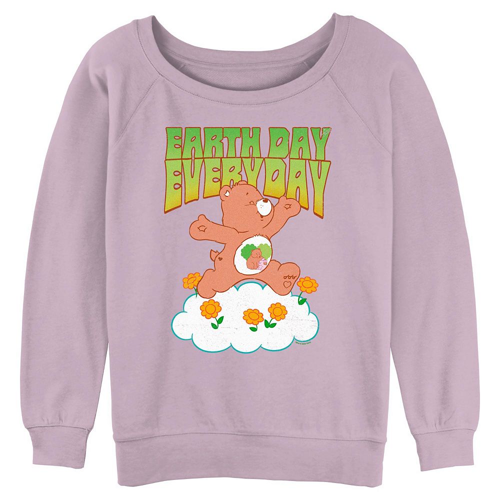 Juniors' Care Bears Forest Friend Bear Earth Day Everyday Graphic Pullover