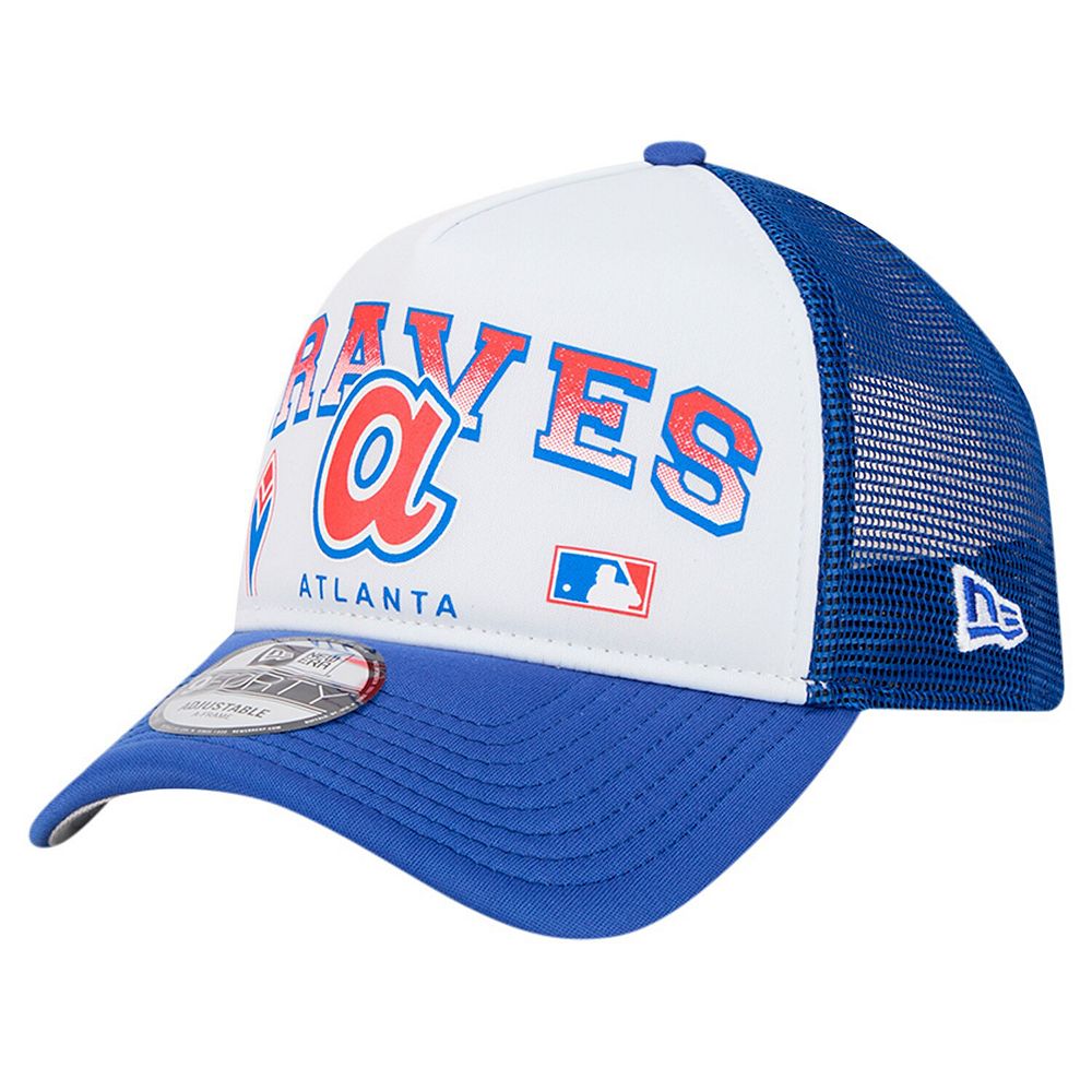 Men's New Era White Atlanta Braves Retro Wordmark 9FORTY A-Frame ...
