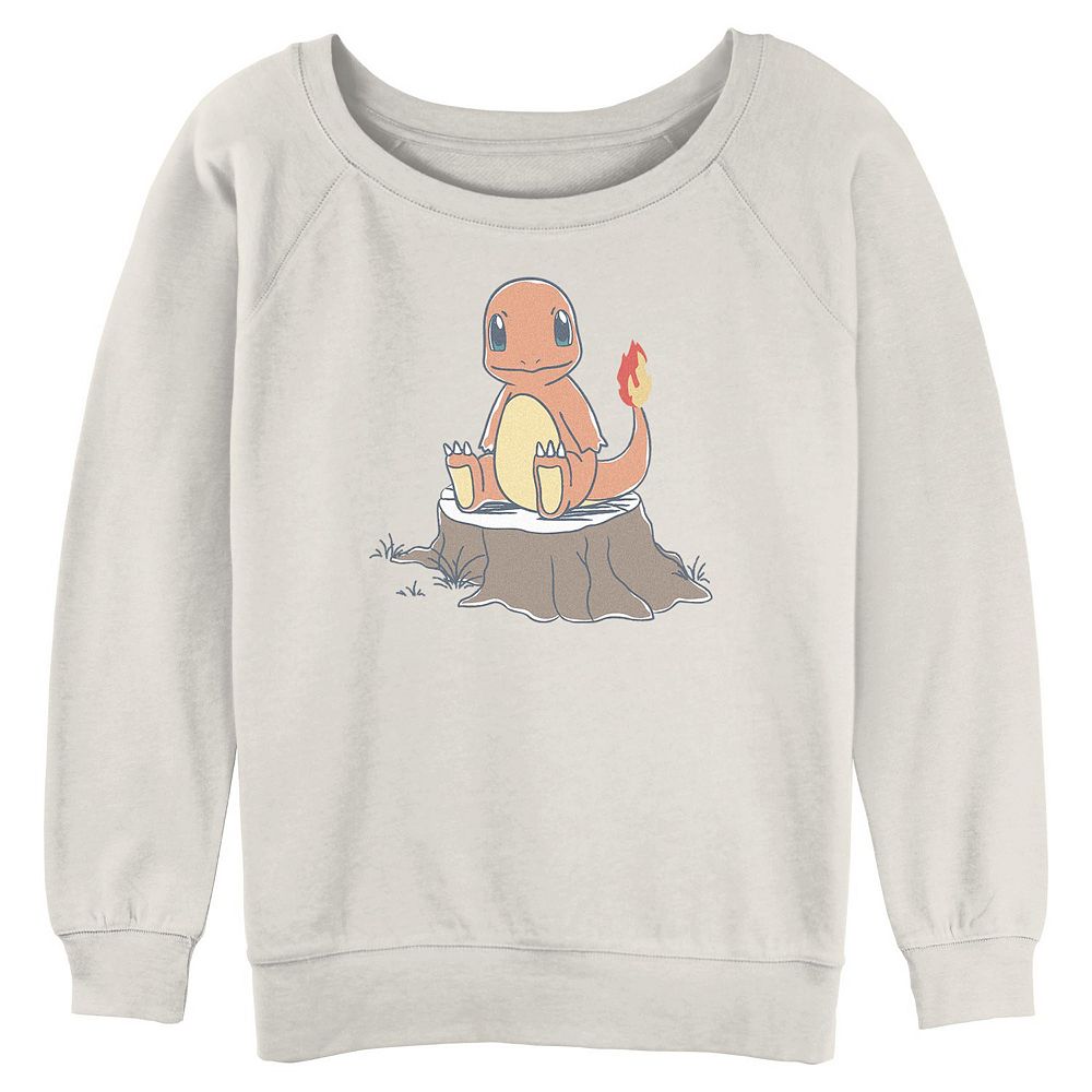 Juniors' Pokemon Charmander Resting On Stump Graphic Pullover
