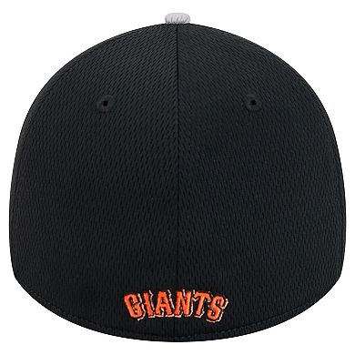 Men's New Era Gray/Black San Francisco Giants Visor Trim 39THIRTY Flex Hat