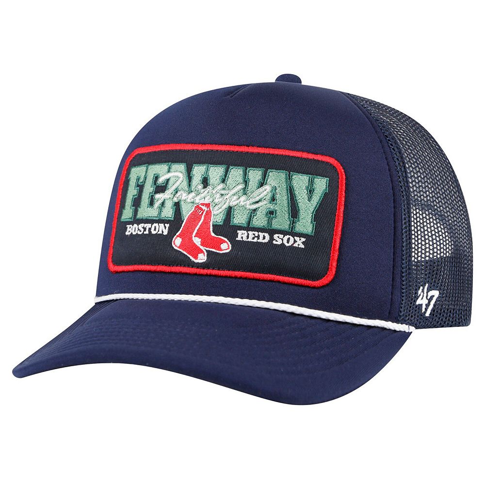 Men's '47 Navy Boston Red Sox Local Patch Foam Front Trucker Adjustable Hat