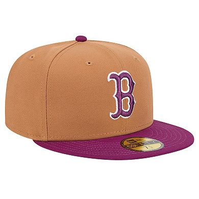 Men's New Era Brown/Purple Boston Red Sox Two-Tone Color Pack 59FIFTY ...
