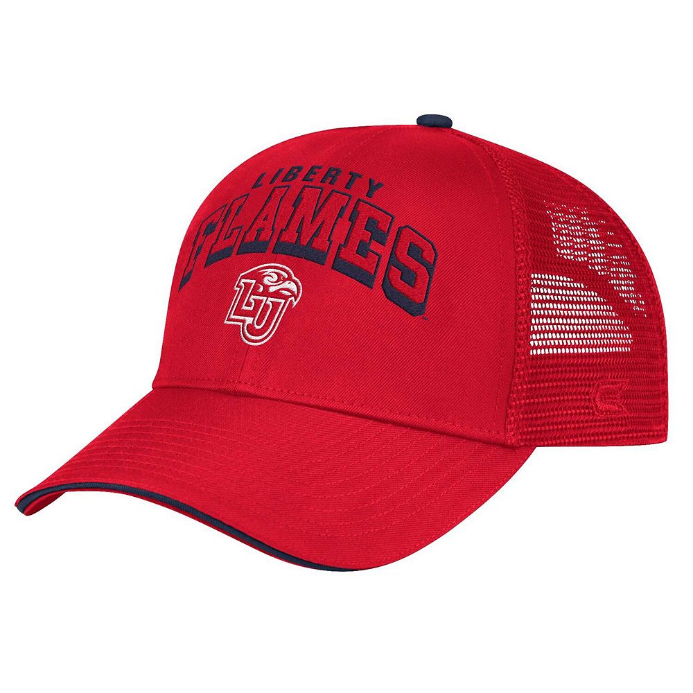 Men's Colosseum Red Liberty Flames Wyatt Primary Team Trucker ...