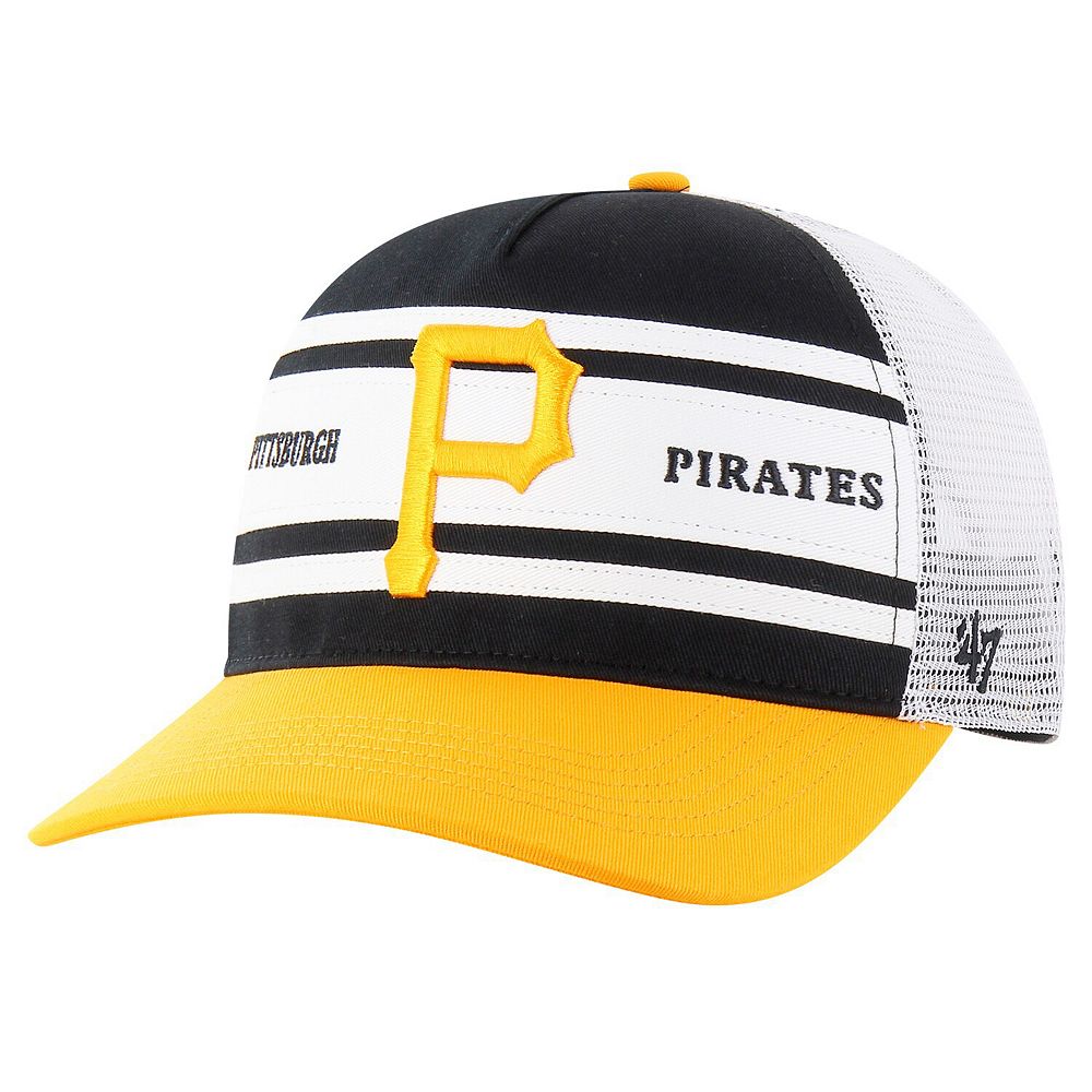 Men's '47 Black Pittsburgh Pirates Gridiron Super Stripe Relaxed ...