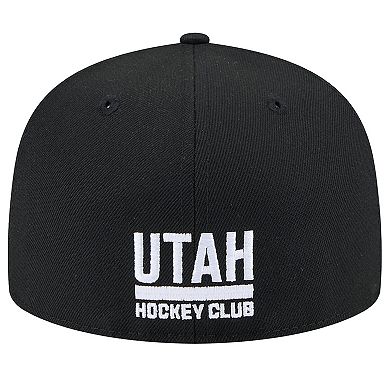 Men's New Era Black Utah Hockey Club State Shape 1st Season 59FIFTY ...