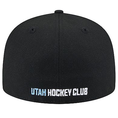 Men's New Era Black Utah Hockey Club Circle Logo 1st Season 59FIFTY ...