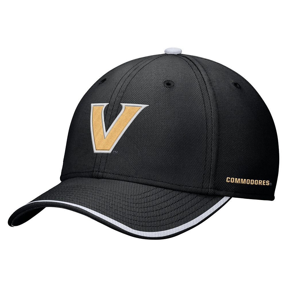 Men's Nike Black Vanderbilt Commodores Rise Performance Flex Hat