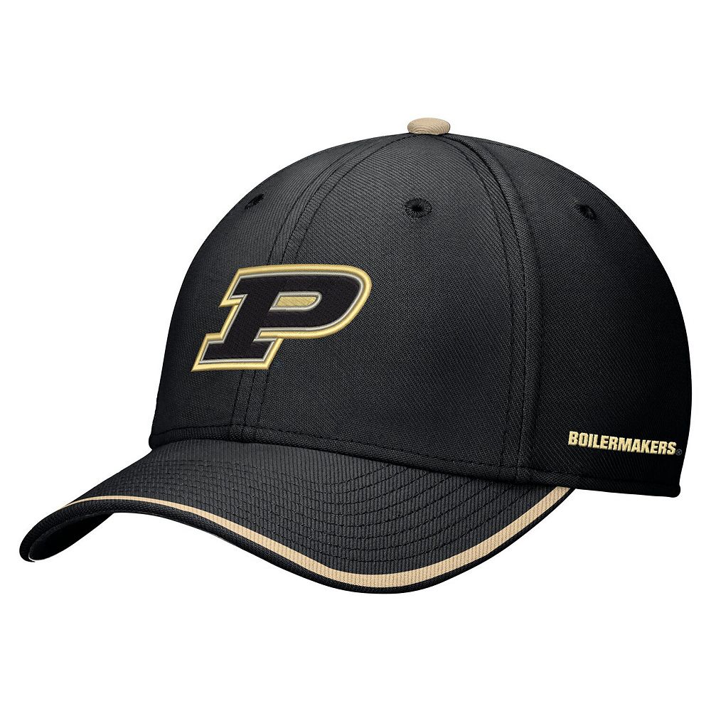 Men's Nike Black Purdue Boilermakers Rise Performance Flex Hat