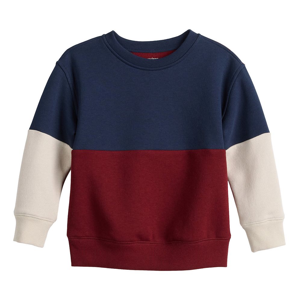 Baby & Toddler Boy Jumping Beans® Colorblock Fleece Crew Pullover