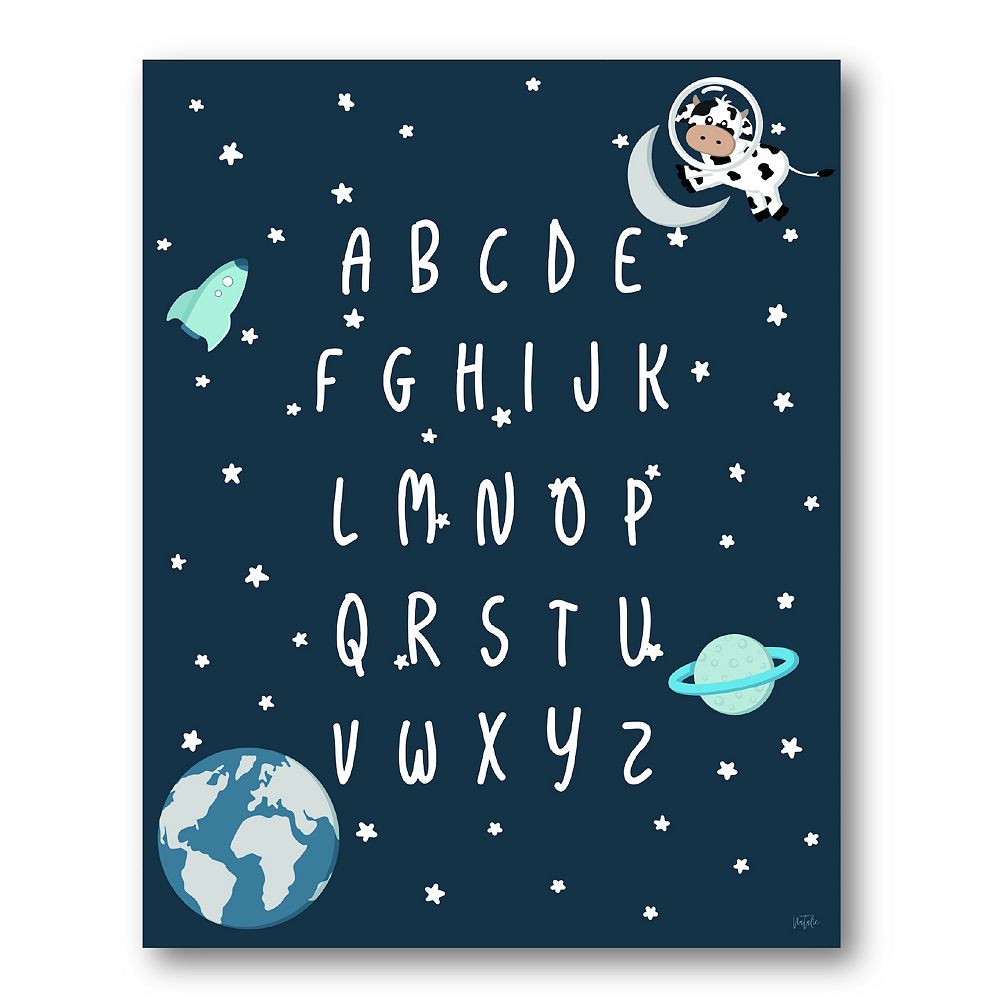 COURTSIDE MARKET Learn Your Abc Space 16x20 Canvas