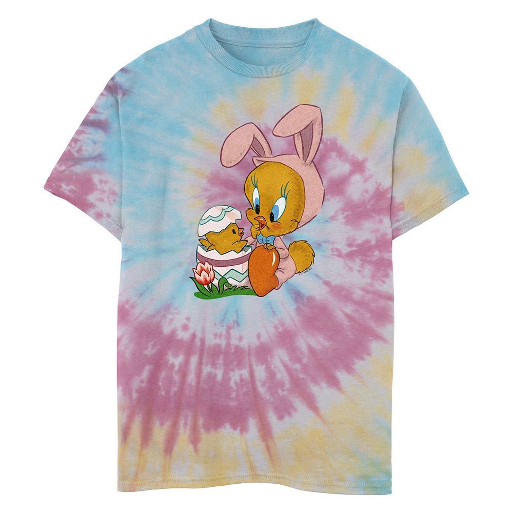Boys 6-20 Looney Tunes Easter Bunny Tweety Tie Dye Graphic Tee