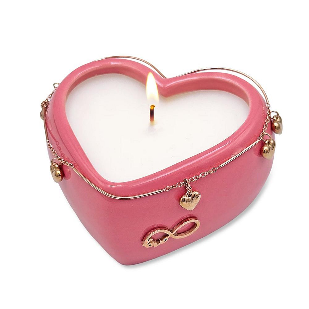 Heart Shaped Eternal Love Candle, Gift with Pendant for Her