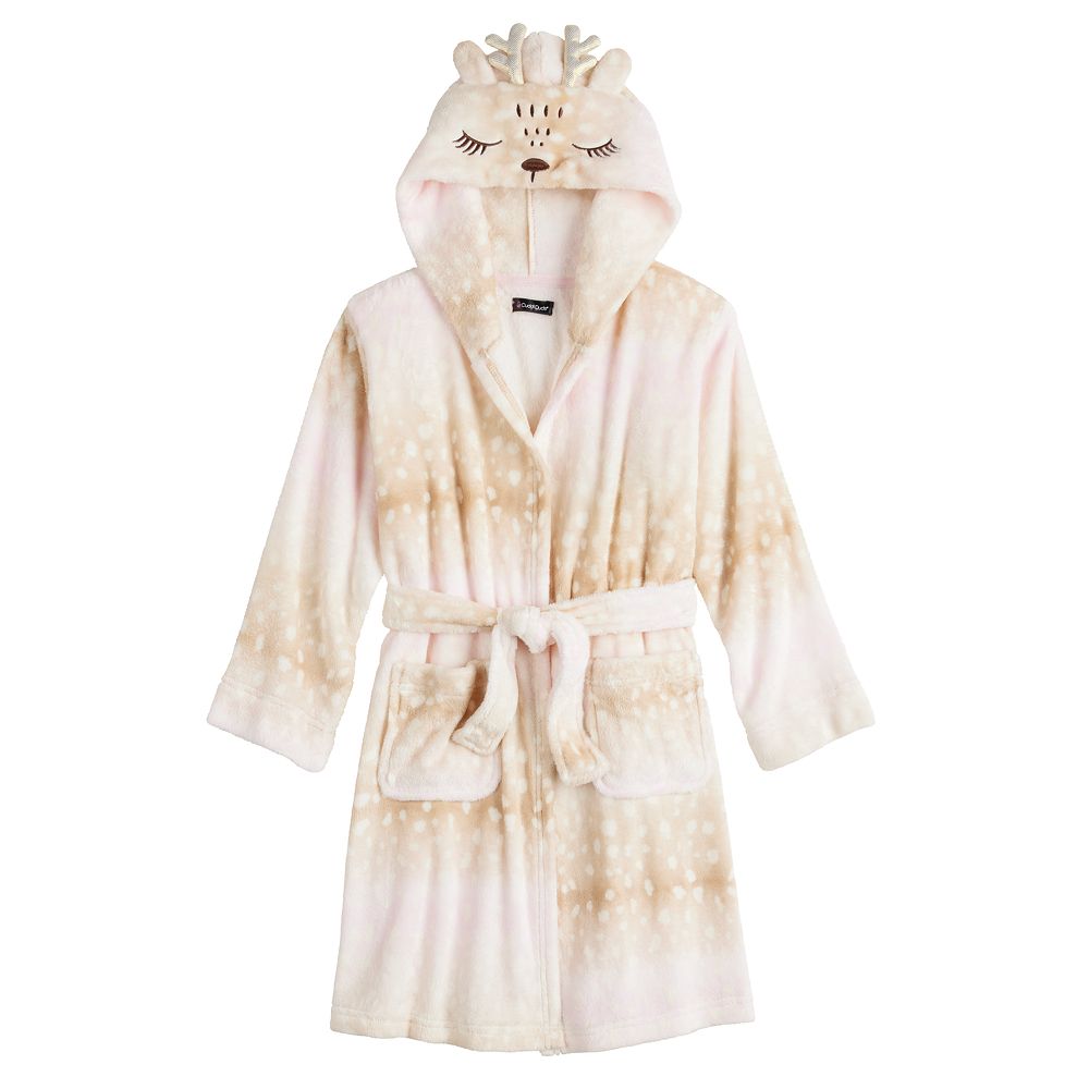 Girls 4-12 Cuddl Duds® Hooded Critter Robe