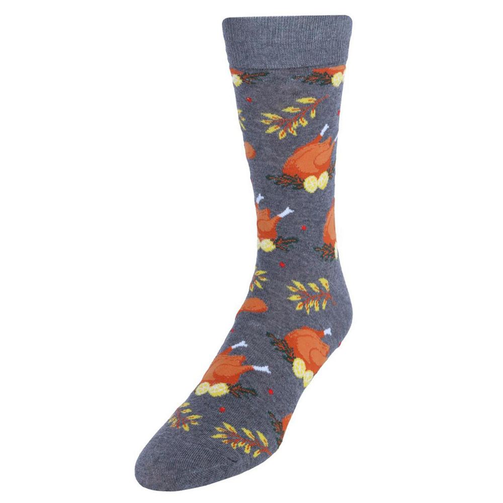 CTM Men's Thankgiving Turkey Novelty Socks (1 Pair)