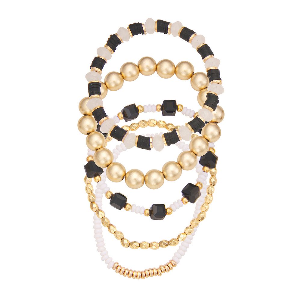 Emberly Gold Tone 5-pc. Beaded Bracelet Set