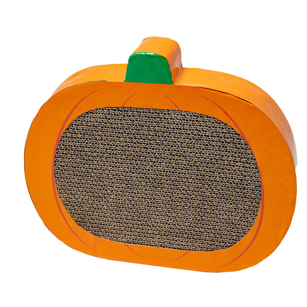Meow Pumpkin Cardboard Scratcher