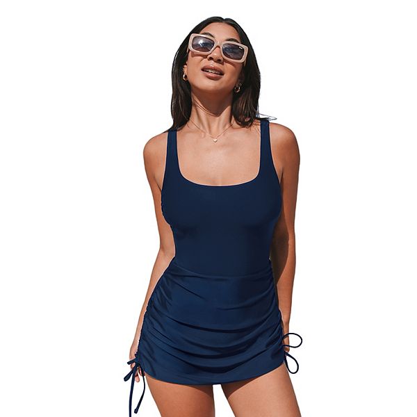 Women's Cupshe Ruched Drawstring Side Shirred One-piece Swimsuit