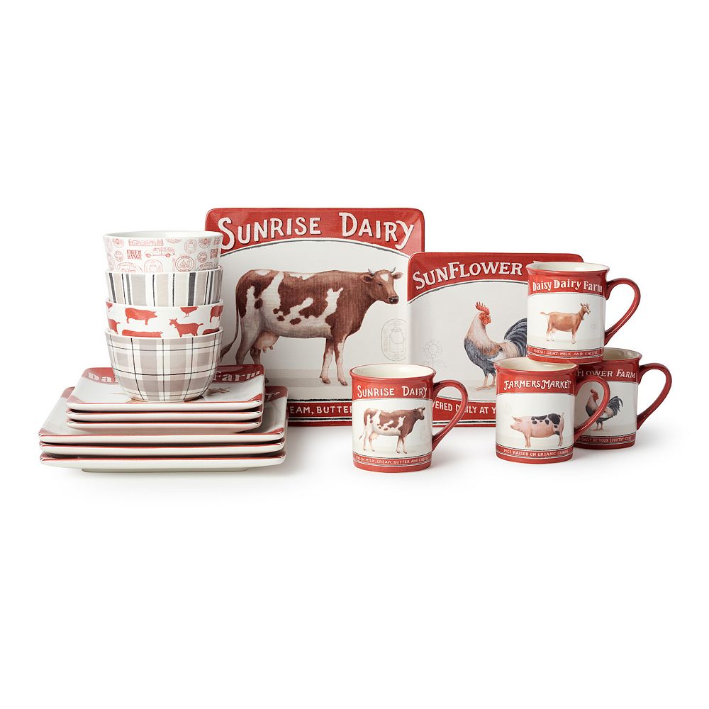 Certified International Vintage Farm 16 Piece Dinnerware Set