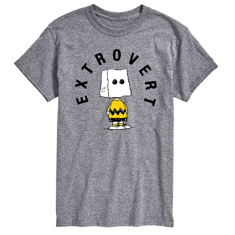 Big & Tall Peanuts Charlie Brown Extrovert Graphic Tee
