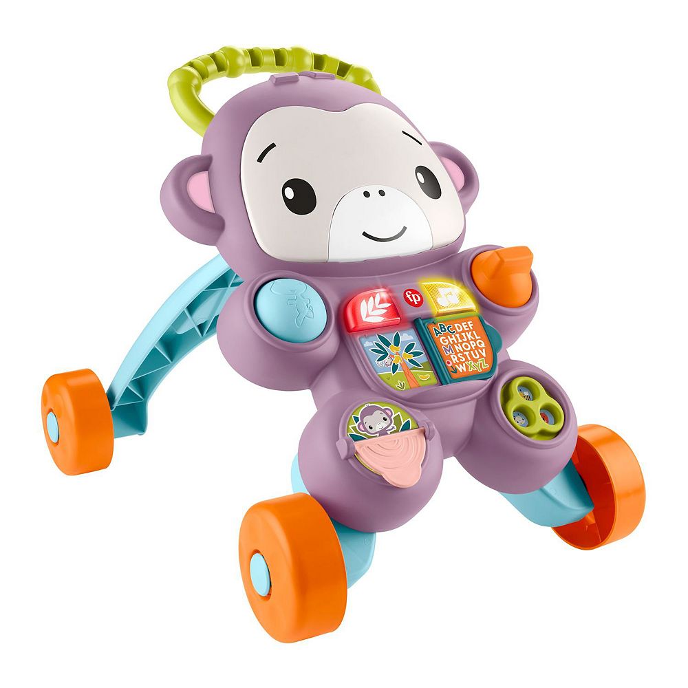 Fisher-Price Learn with Me Monkey Walker Baby Learning Toy with Music ...