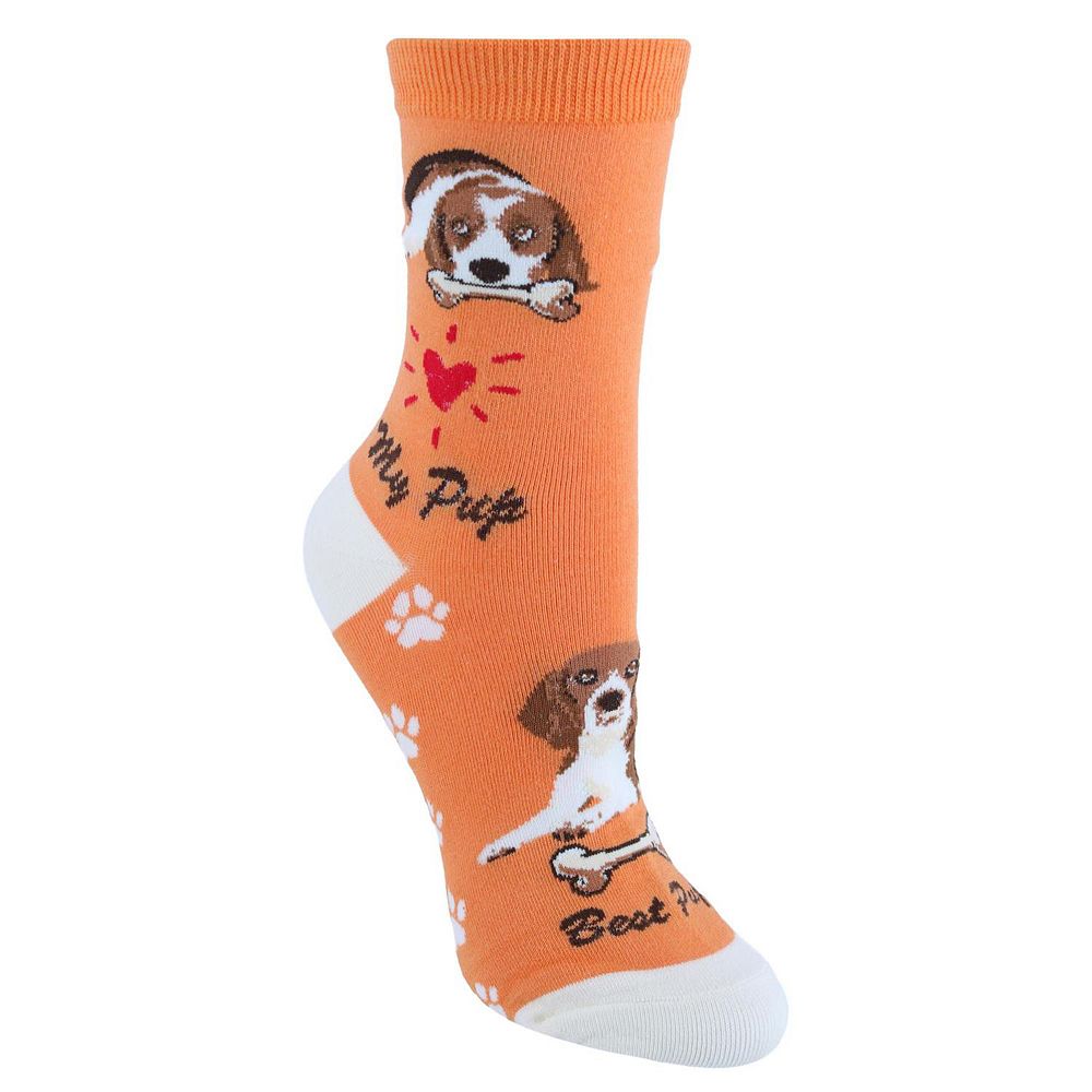 CTM Women's My Pup Crew Novelty Socks