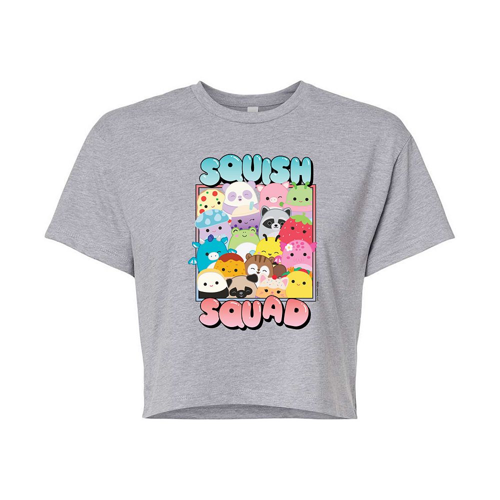 Juniors' Squishmallows Squish Squad Cropped Tee