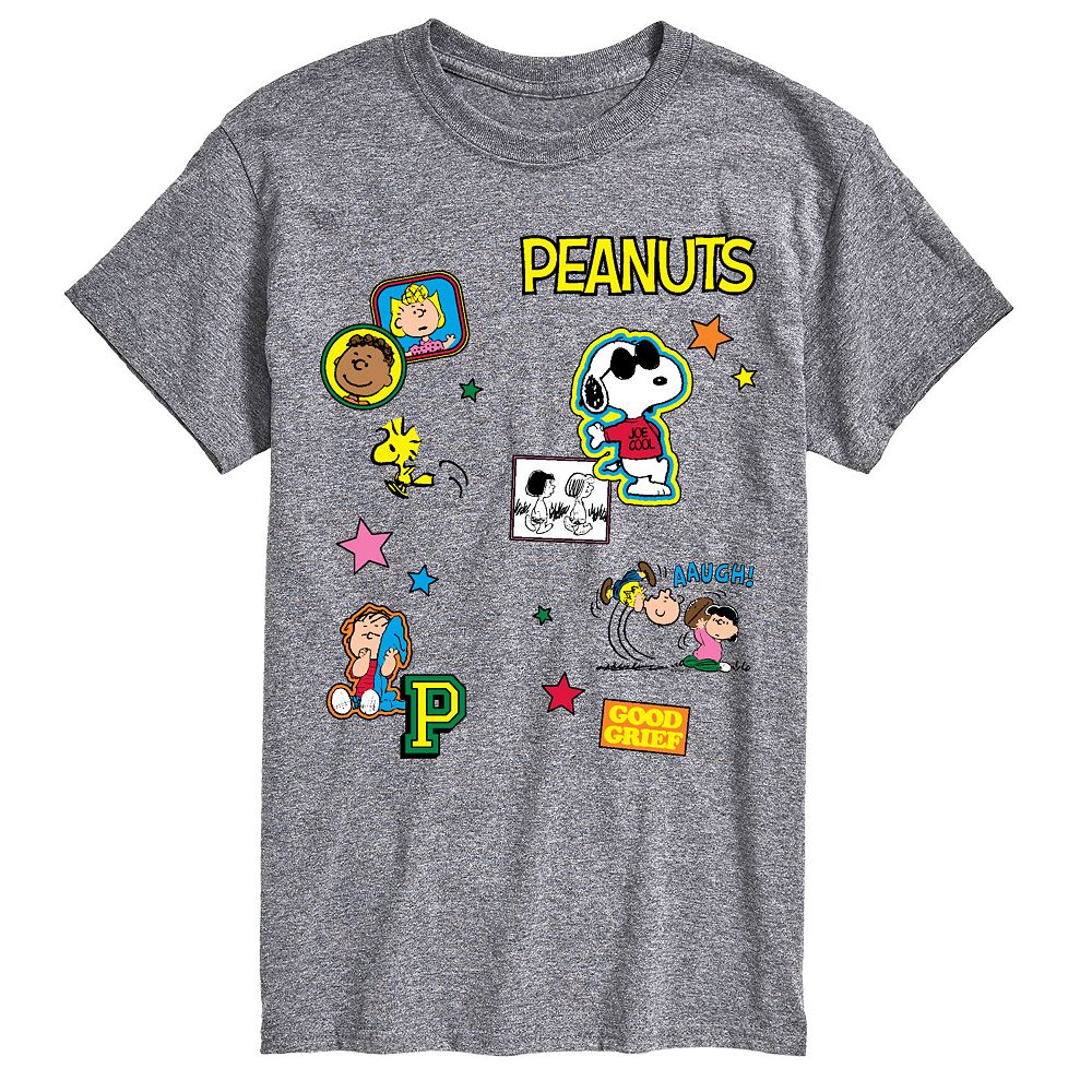 Men's Peanuts Sticker Collage Graphic Tee