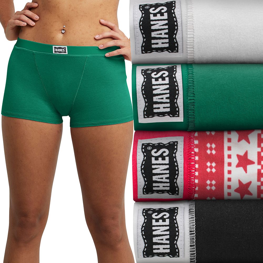 Women's Hanes Originals Ultimate 3-Pack +1 Bonus Pant Stretch Cotton ...