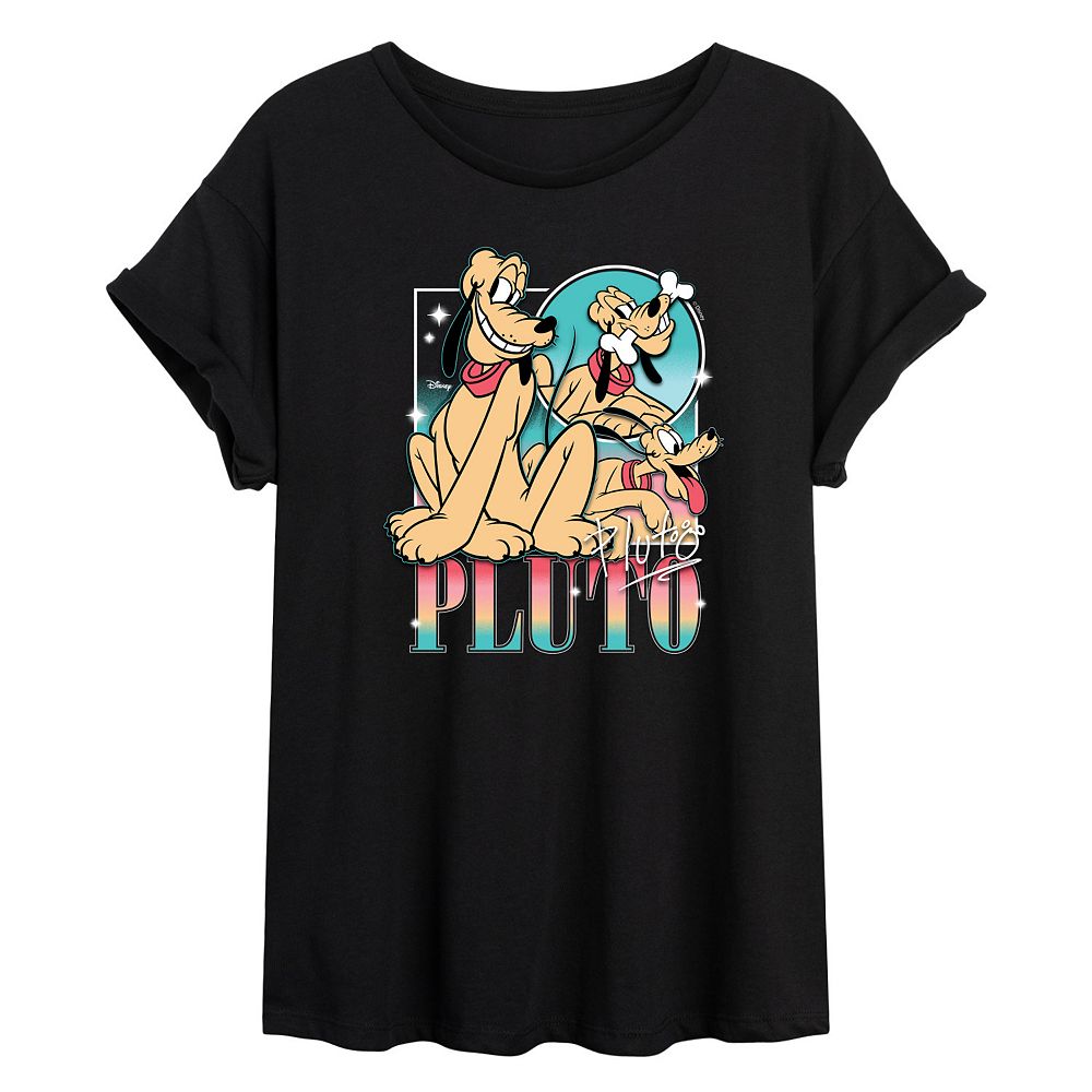 Disney's Pluto Juniors' Retro Bootleg Oversized Tee