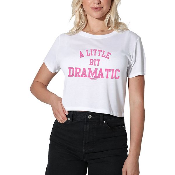 Juniors' Mean Girls "A Little Bit Dramatic" Crop Tee