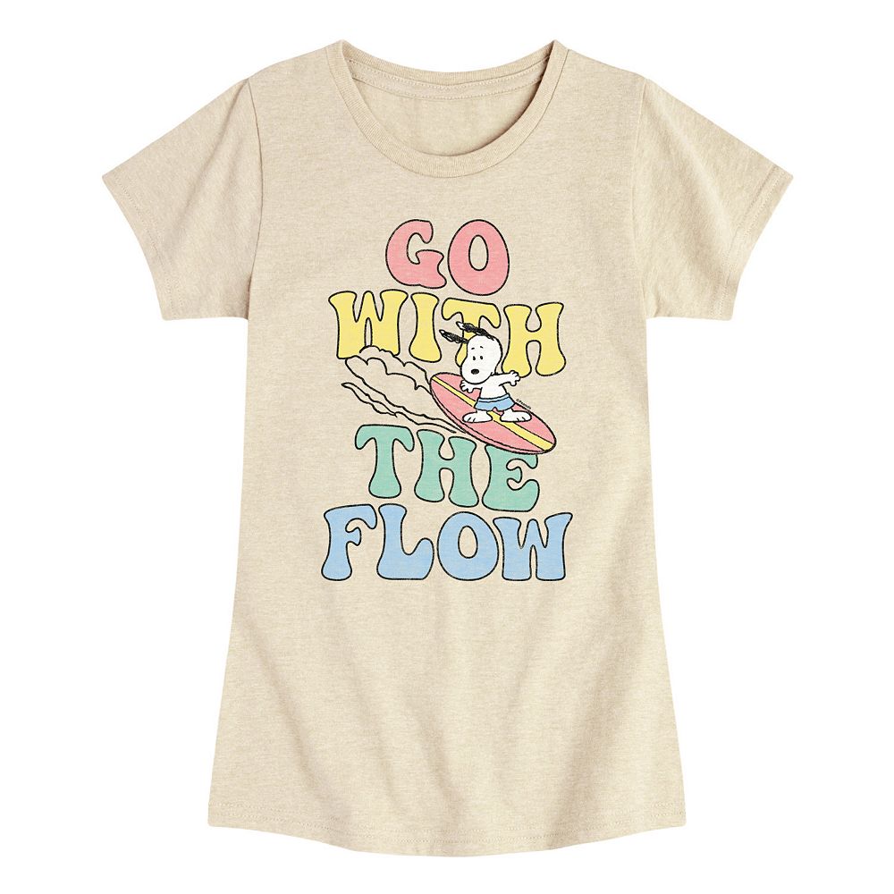 Girls 7-16 Peanuts Snoopy Go With The Flow Tee