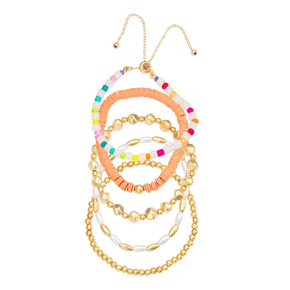 Emberly 5-pc. Mixed Media Beaded Bracelet Set