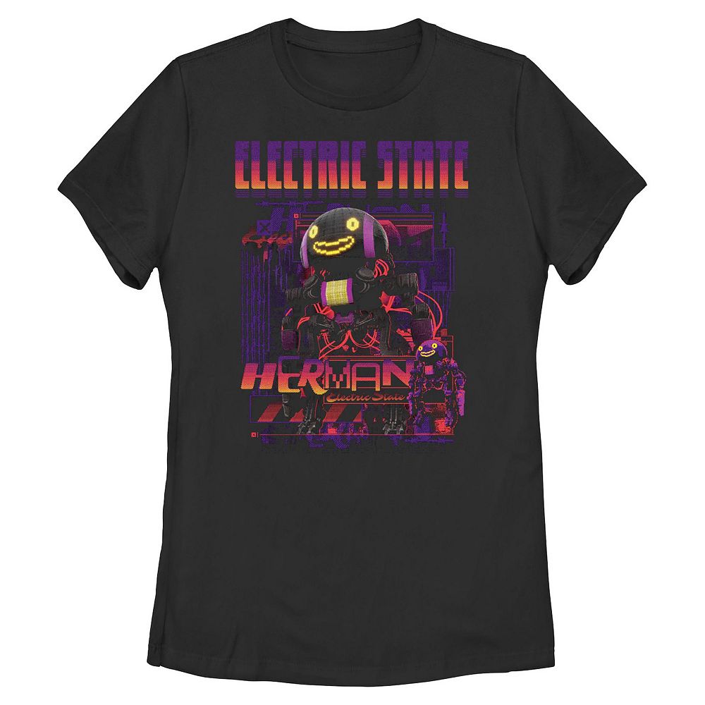 Juniors' The Electric State Glitch Herman Graphic Tee