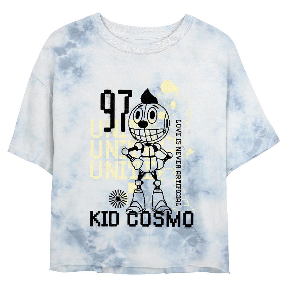 Juniors' The Electric State Kid Cosmo United 97 Cropped Graphic Tee